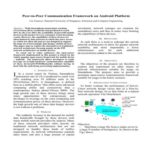 FYP%3A+Peer-to-Peer+Communication+Framework+on+Android+Platform | PDF