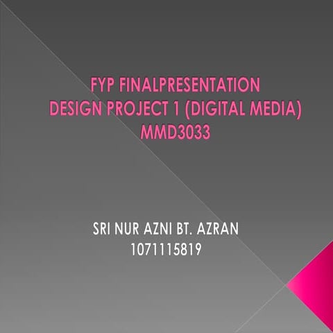 Fyp final presentation | PPTX