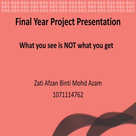 FYP presentation | PPTX