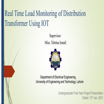 Real Time Load Monitoring Of Distribution Transformer Using Iot Ppt 3408