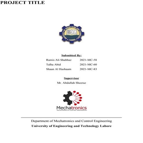 FYP Report Template for any Engineering Project | DOCX