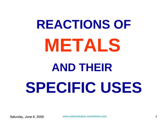 METALS AND NON METALS, CLASS 7th, CBSE Board | PPTX