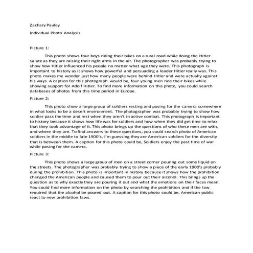 Individual photo analysis | DOCX