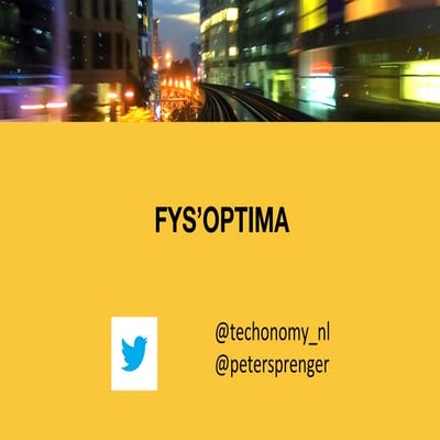 Presentatie voor de leden van Fysoptima | PPT