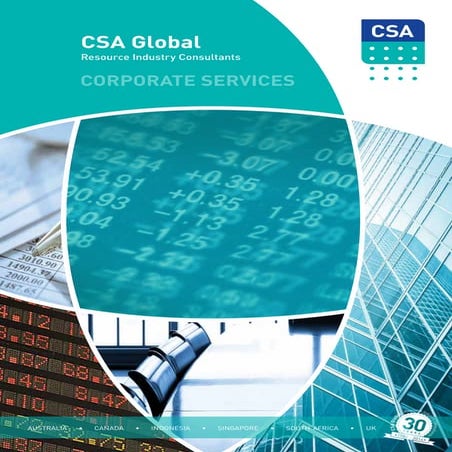 CSA Global Mining Brochure 2017 | PDF