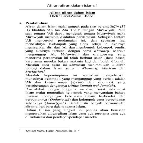 Aliran aliran ilmu kalam - akidah akhlak kelas 11 | PPT