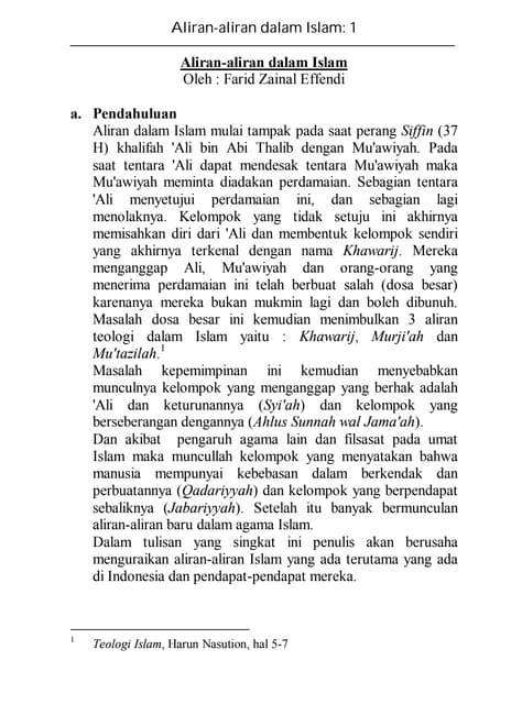 Aliran murjiah | PPTX