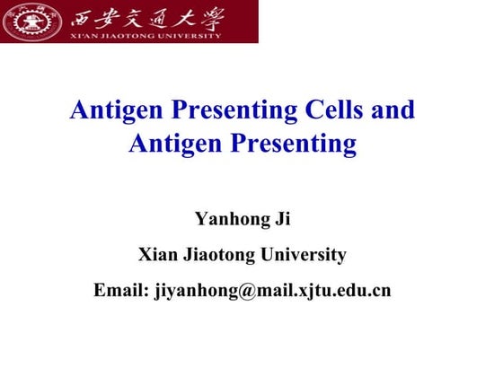 Antigen processing and presentation | PPTX | Biological Sciences | Science