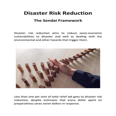 Disaster Risk Reduction: The Sendai Framework | PDF