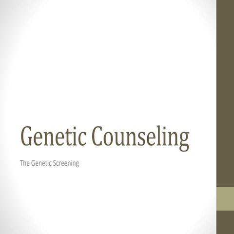 Genetic Counseling | PPTX