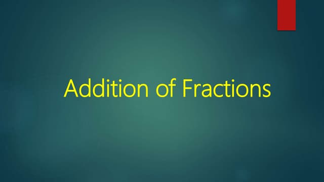 Ppt addition of dissimilar fractions (loids) | PPTX | Nutrition ...