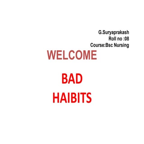 Bad habits | PPT