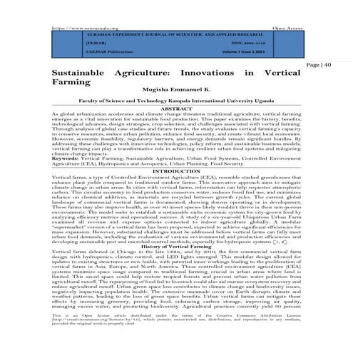 Sustainable Agriculture: Innovations in Vertical Farming (www.kiu.ac.ug ...