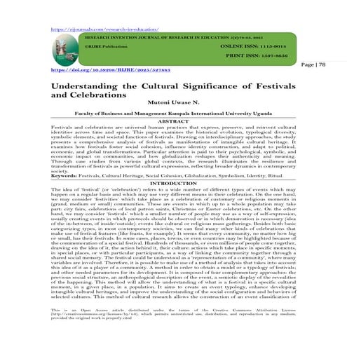 Understanding the Cultural Significance of Festivals and Celebrations ...