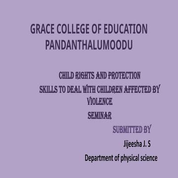 Child rights and protection save to children | PPTX