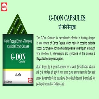 G-Don capsule effectively treats dengue by boosting platelets, cooling ...