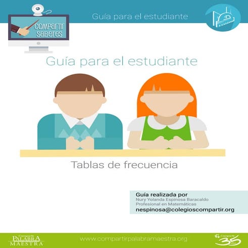 Guía para estudiantes: Tablas de frecuencia materiales y recursos | PDF