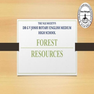 G-FOREST RESOURCES_spotlight.pptx.pptx s | PPTX | Geography | Science
