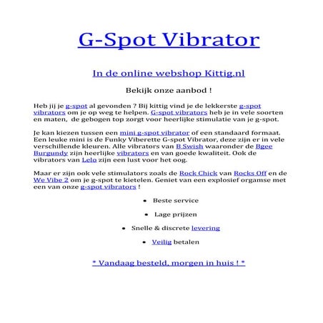 G spot vibrator | PDF