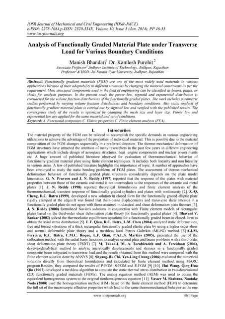 Functionally graded materials (FGM) - an overview | PDF