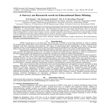 Educational Data Mining Learning Analytics Issue Brief Overview