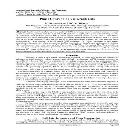 Phase Unwrapping Via Graph Cuts | PDF