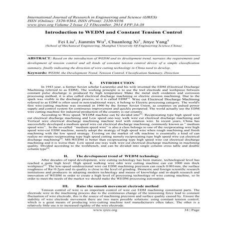 Introduction to WEDM and Constant Tension Control | PDF