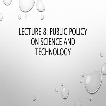 G0321 lecture 8 public policy of science and technology | PPTX ...