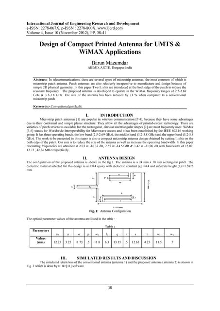 Reduction of mutual coupling between patch elements using split ring dgs | PDF | Physics | Science