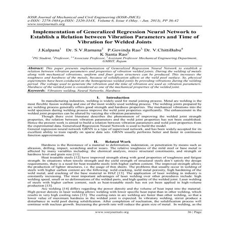 Implementation of Generalized Regression Neural Network to Establish a Relation between ...