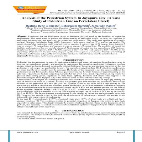 Analysis of the Pedestrian System In Jayapura City (A Case Study of ...