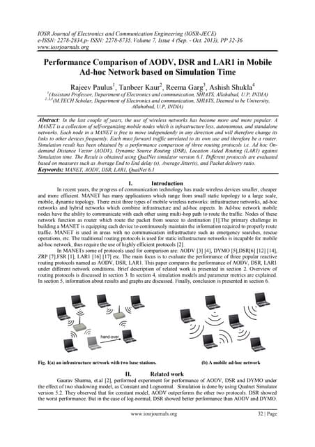 Performance Comparison Of Aodv Dsr And Lar1 In Mobile Ad Hoc Network Based On Simulation Time Pdf