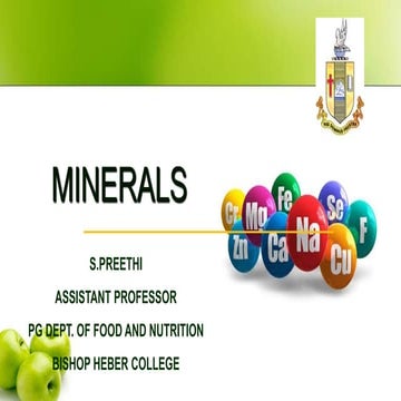 Minerals in Food | PPT