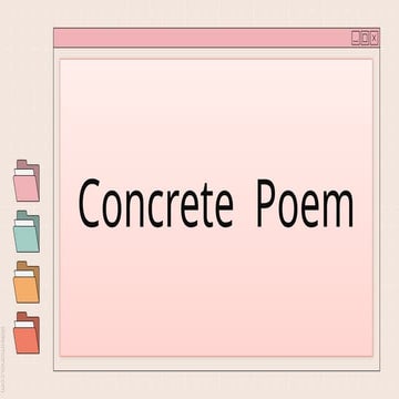 Concrete Poetry- Creative Writing (10 slides.....) | PPTX