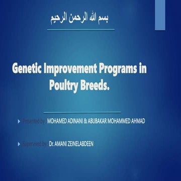 G1 - Genetic Improvement in Poultry..pptx