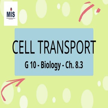 G 10 - Biology - C\3 Cell TransporG 10 - Biology - Ch. 8.3 Cell ...