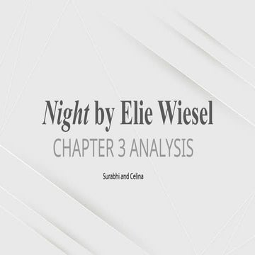 Night by Elie Wiesel Judaism as a theme of the novel | PPT