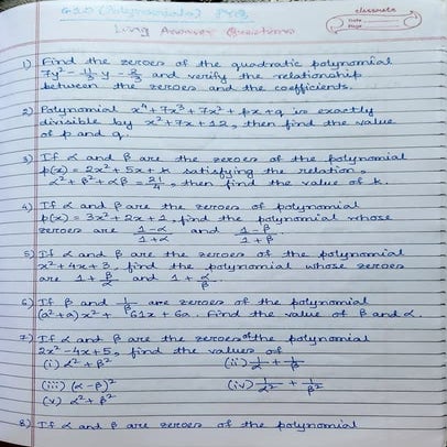 CBSE Grade 10 Ch 2 Polynomials Previous 20 Years Board Exam Questions ...