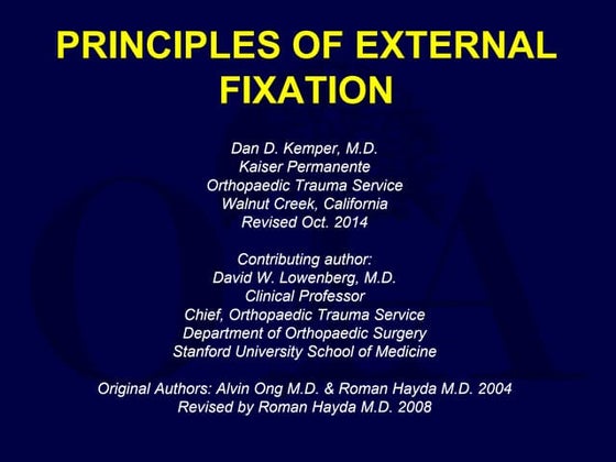 External fixation | PPT