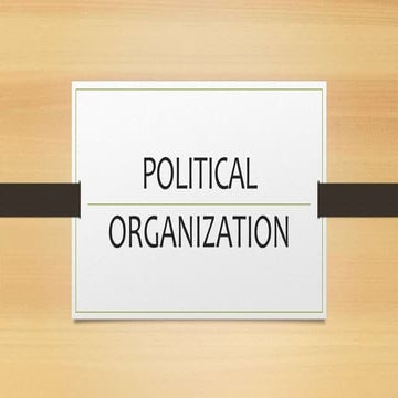 Political Organization | PPTX