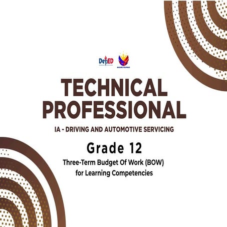 Comprehensive Grade 12 Curriculum for Driving and Automotive Servicing ...