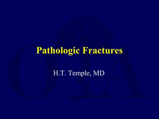 Pathological fractures | PPTX | Bone and Joint Conditions | Diseases ...