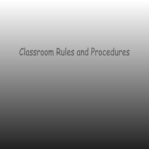 Copy of classroom rules and procedures | PPT | Homework and Study | Education