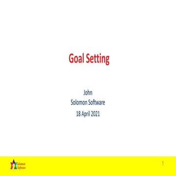 Goal Setting | PPT