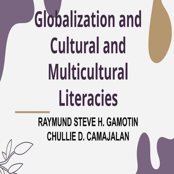 (G1) Chapter2 Part 1 - Globalization and Cultural and Multicultural ...