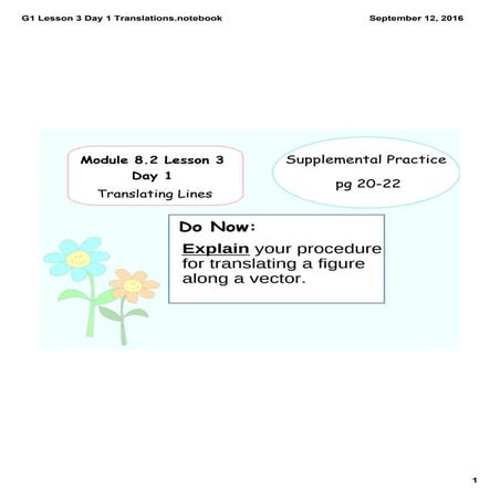 G1 lesson 3 day 1 translations | PDF