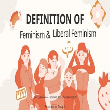 G1 PPT FEMINISM. Definition of Feminism and Liberal Feminism | PPTX