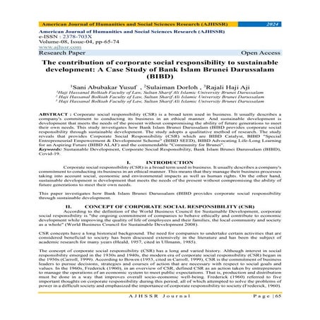 The contribution of corporate social responsibility to sustainable ...