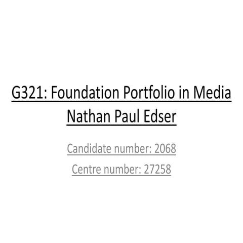 G321 portfolio | PPT
