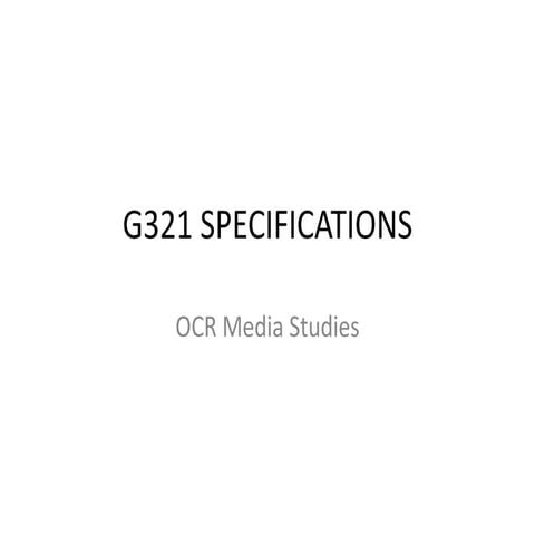 G321 specifications | PPT